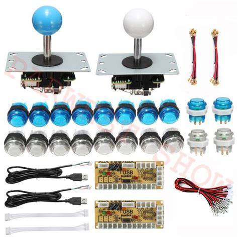 Arcade DIY LED Kit With Zero Delay USB Encoder To PC Arcade Games Way Joystick PCS LED