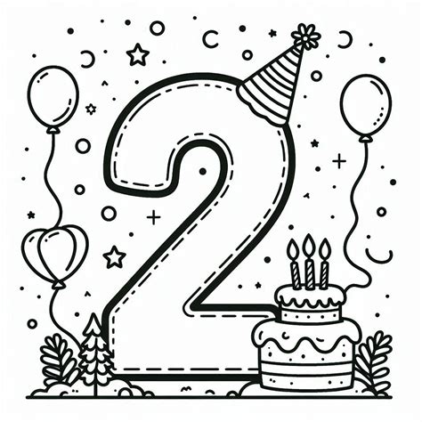 יום הולדת 2 לצביעה אונליין דפי צביעה אונליין יויו