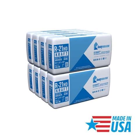 Knauf Insulation R13 Unfaced 24 In X 96 In Precut Fiberglass Insulation Batts 2x4 Steel Frame