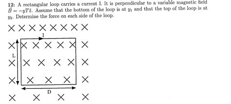Solved A Rectangular Loop Carries A Current I It Is Chegg