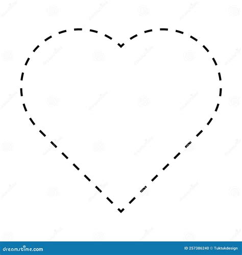 Heart Shape Dashed Symbol Icon Vector For Creative Graphic Design Ui Element In A Pictogram