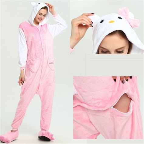 Pink Hello Kitty Onesie Pink Hello Kitty Pajamas For Adult Buy Now