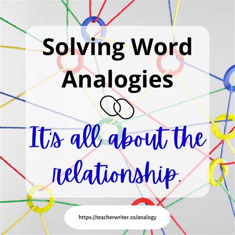 The Simple Trick To Solving Word Analogies Teacherwriter Inspiring