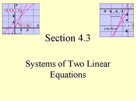 Section Systems Of Two Linear Equations