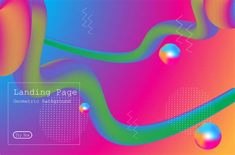 레트로 추상 화려한 배경 디자인 와 유체 그라데이션 모양 조성 삽화 벡터 0명에 대한 스톡 벡터 아트 및 기타 이미지 0명 3차원 형태 개념 Istock