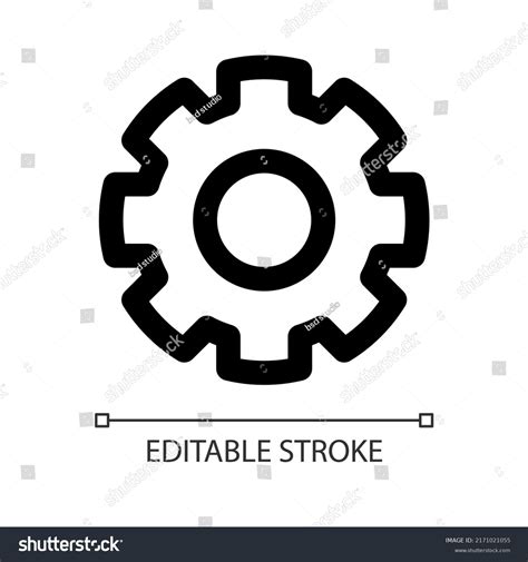 Settings White Linear Ui Icon Device Stock Vector Royalty Free