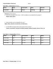 Projectile Motion Virtual Lab Study Guide Course Hero