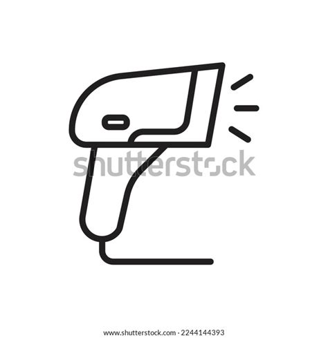 Barcode Scanner Outline Icon Vector Illustration Stock Vector Royalty Free