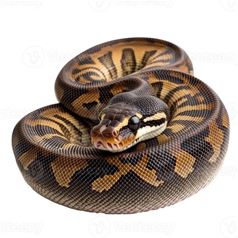 Colorful Ball Python Coiled On A Surface 52653748 Png