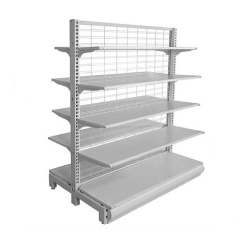 Metal Retail Store Display Stand Metal Wire Mesh Grid Display Shelving Rack