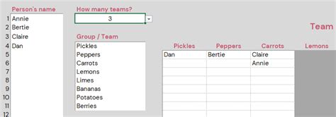 Random Team Generator Excel