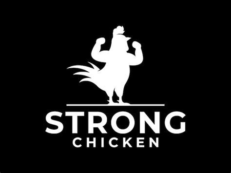Premium Vector Rooster Cock Big Strong Biceps Vector Monogram Logo Design