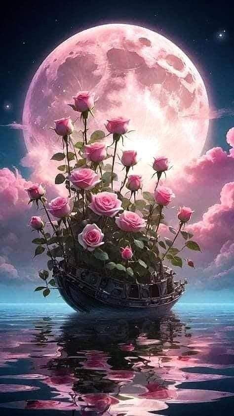 Pin Di Nguyễn Lam Su Moon Sun And Flower Foto Di Fiori Fiori
