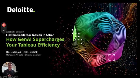 Christian Schuetz On Linkedin Ai Tableau Einstein Copilot Analytics Deloitte