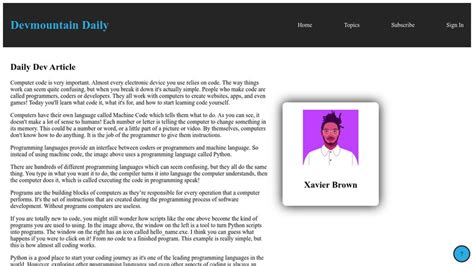 Codepen A Pen By Xavier Austin Brown