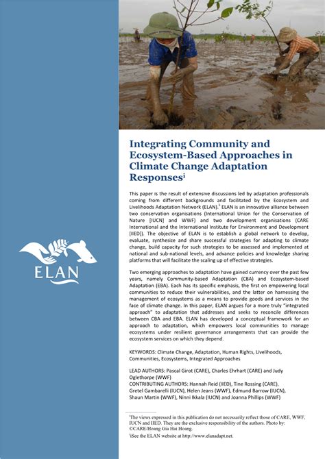 Integrating Community And Ecosystem Based Approaches In Climate Docslib