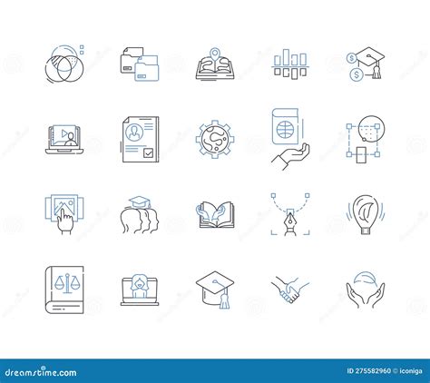 Behavioral Economics Line Icons Collection Incentives Irrationality