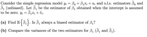 solved consider the simple regression model yi bo blki