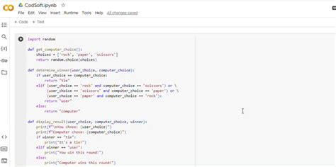 Lakshmi Vyshnavi Sure On Linkedin Internship Codsoft Python Rockpaperscissors
