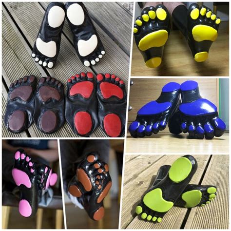 Rubber Latex Toe Socks With Pawpads