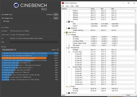 I5 13600kf 시네벤치 점수 좀 평가부탁드려요 Cpu 메인보드 램 퀘이사존 Quasarzone