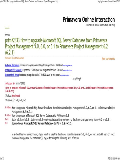 p7 data base upgrade pdf port computer networking databases