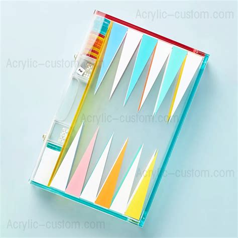 Luxury Backgammon Lucite Backgammon Board Set