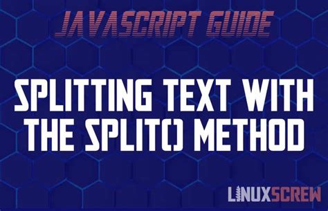 Javascript String Split Method With Examples