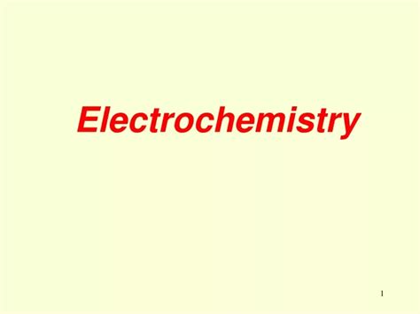 Ppt Electrochemistry Powerpoint Presentation Free Download Id