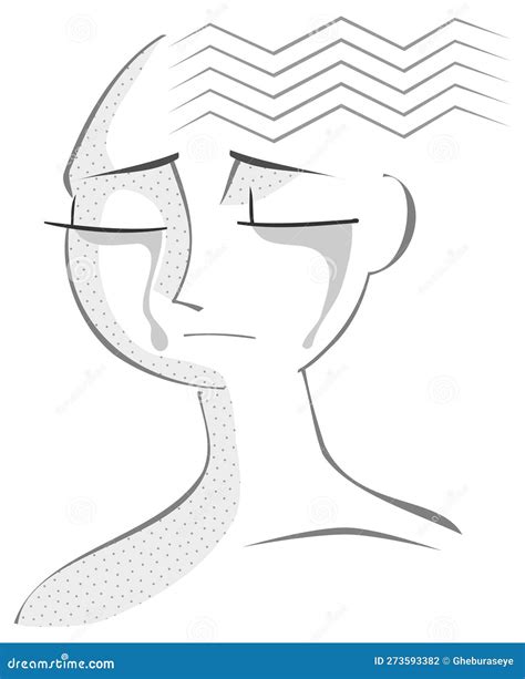 Depression Conceptual Image Art Psychology Isolated Stock Illustration Illustration Of