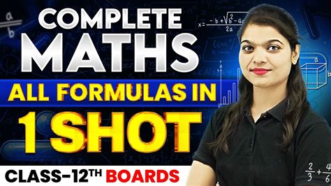 Class 12th Complete Maths Formula Sheet Revision In 1 Shot Full Syllabus Covered Cbse Board