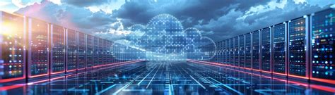 Premium Photo High Tech Cloud Computing Setup In A Data Center With