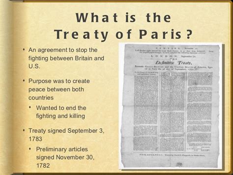 A Very Brief Summary Of The Treaty Of Paris 1783
