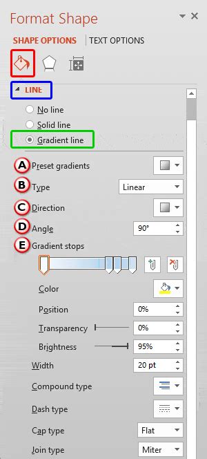 Shape Lines Gradient Lines For Shapes In Powerpoint Presentations Glossary