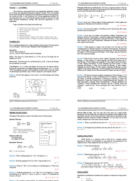 Module 1 Applied Algebra Pdf Algebra Polynomial