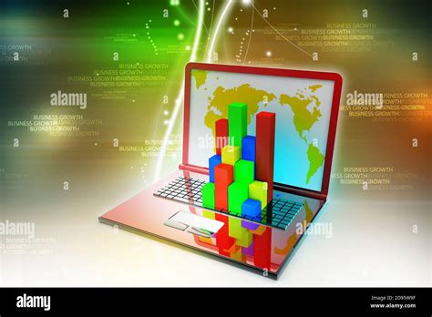 Graph In Computer Stock Photo Alamy