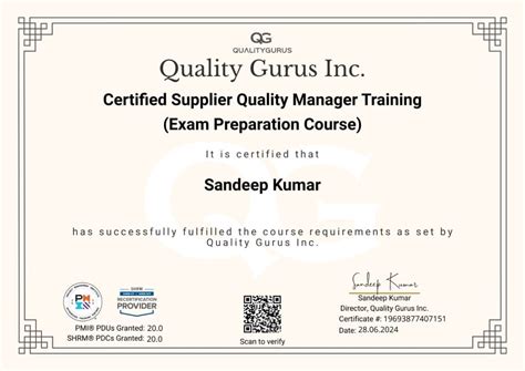 Certified Supplier Quality Professional Csqp Exam Preparation