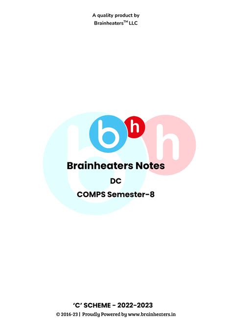 Dc Notes Sem8 Comps Bw A Quality Product By Brainheaterstm Llc Brainheaters Notes Dc Comps