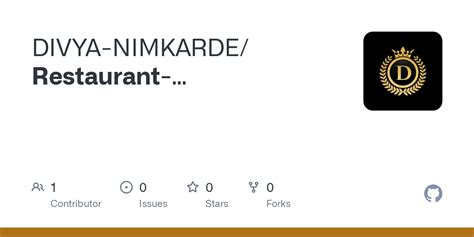 github divya nimkarde restaurant management system