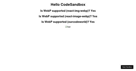 React Webp Test Forked Codesandbox