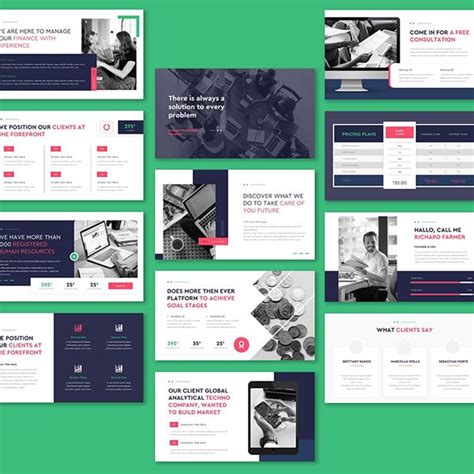 Шаблон бизнес презентации Kerjaya Biecom Market скачать на Wildberries Цифровой 130348