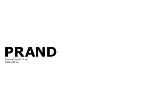 Manual De Identidad Prand Behance