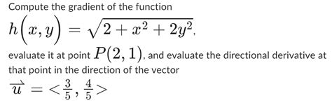 solved compute the gradient of the