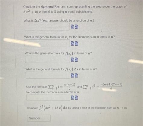 Solved Consider The Right End Riemann Sum Representing The