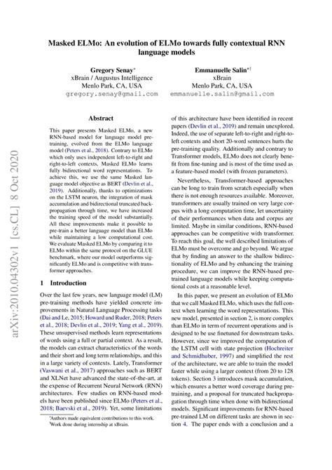 Masked Elmo An Evolution Of Elmo Towards Fully Contextual Rnn Language