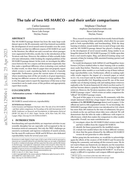 The Tale Of Two Ms Marco And Their Unfair Comparisons Deepai