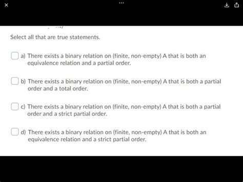 Solved х Select All That Are True Statements A There