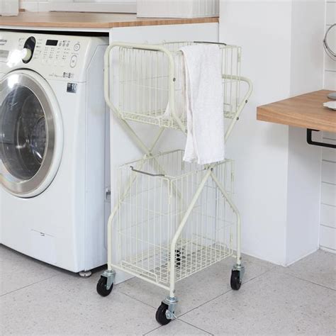 스토어91 세탁 트롤리 빨래바구니 카트 위시버킷