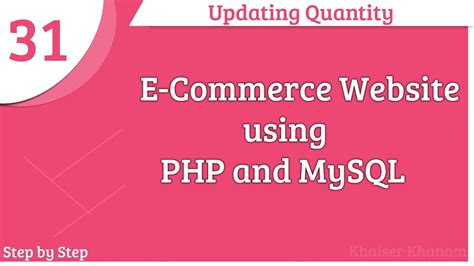 E Commerce Website Using Php And Mysql Updating Quantities Part 31 Youtube