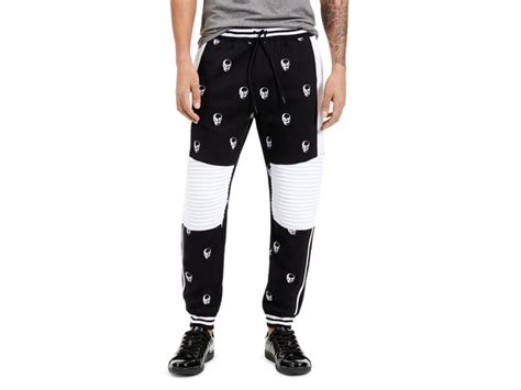 Inc International Concepts Mens Skull Jogger Pants Black Extra Large
